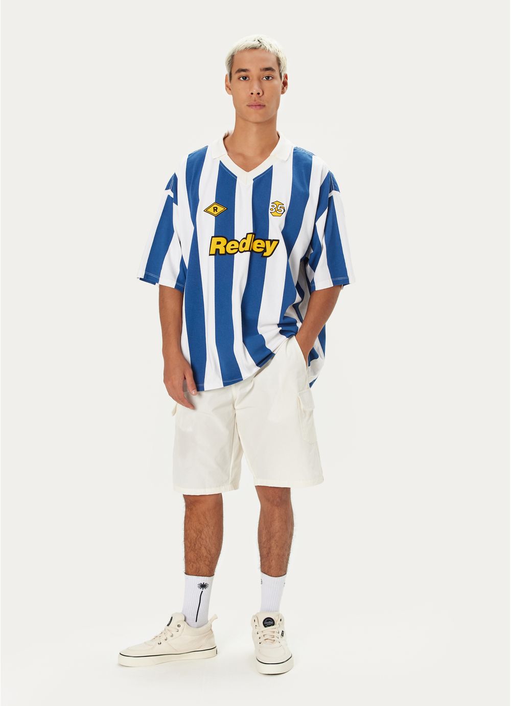 Short elastico cargo oversize off white - redley